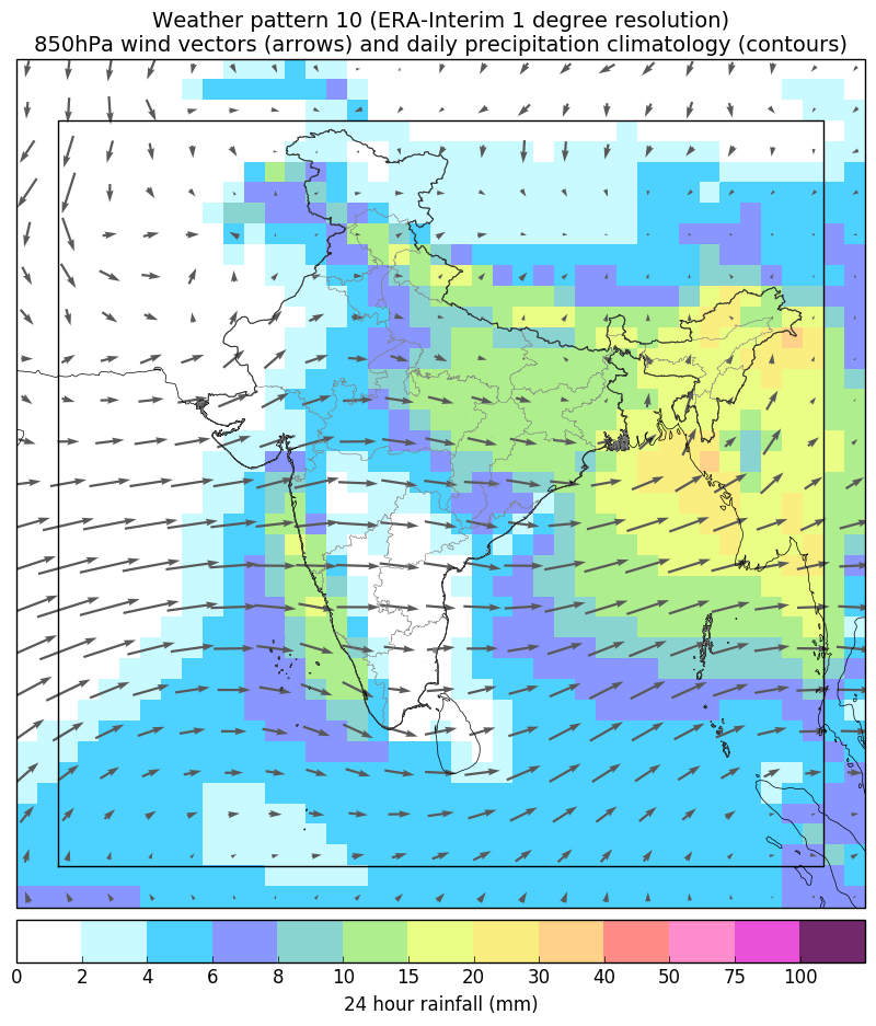 Probabilistic weather pattern forecast for the 0000 UTC NCMRWF Unified ...