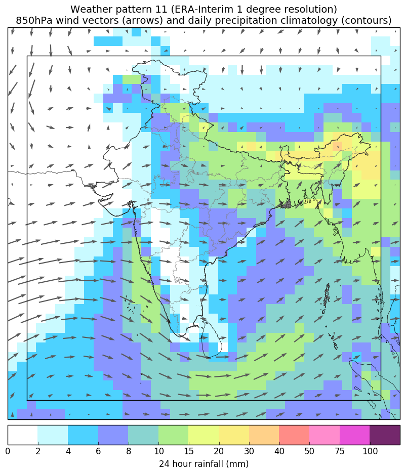 Probabilistic weather pattern forecast for the 0000 UTC NCMRWF Unified ...