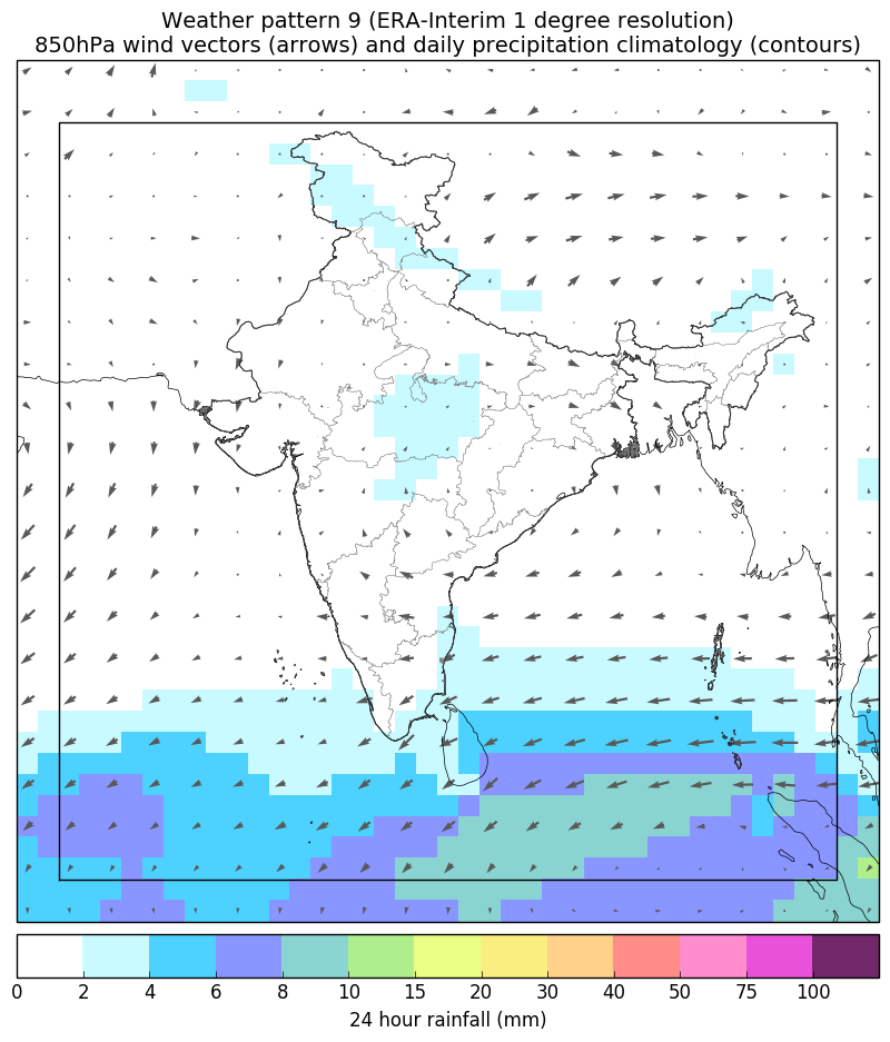 Probabilistic weather pattern forecast for the 0000 UTC NCMRWF Unified ...